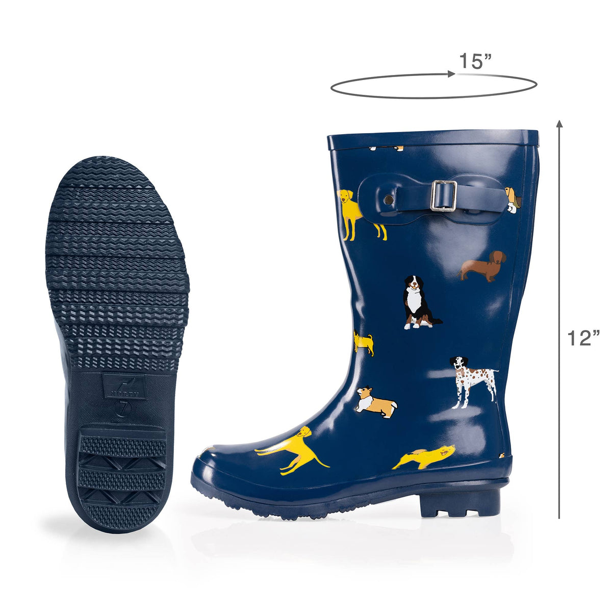 Norty Women Mid Calf 11 Rain Boot LAM Dog – The Norty Brand